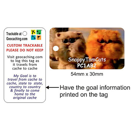 Custom Trackable Tags for Geocaching around the world